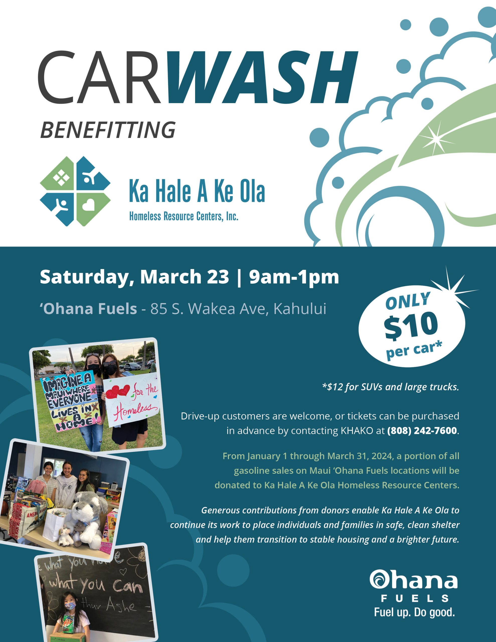 Ka Hale A Ke Ola Car Wash Event set for Saturday March 23, 2024 - Ka ...